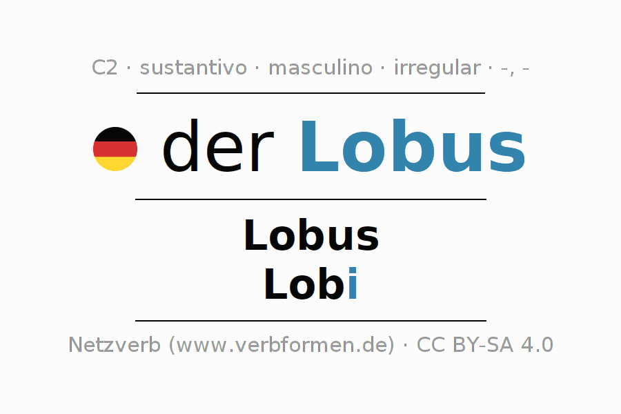 Declinación Lobus | Todas las formas, plural, reglas, audio de voz ...
