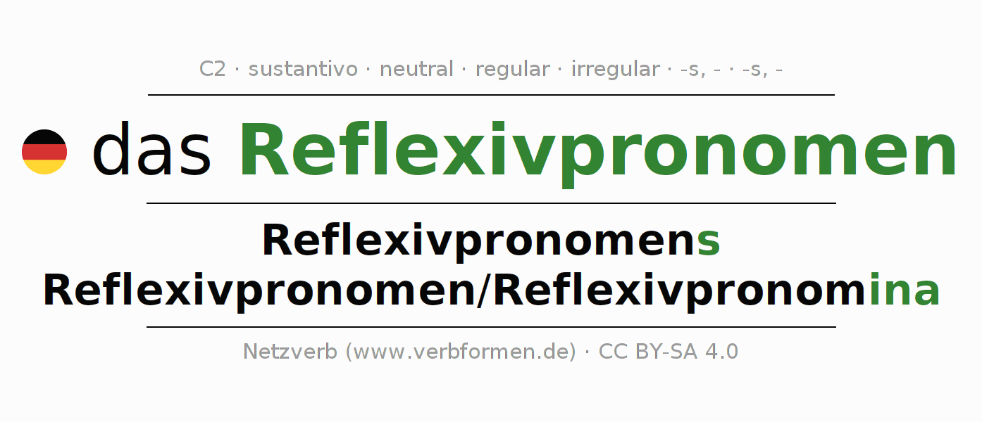 Declinación Reflexivpronomen | Todas las formas, plural, reglas, audio ...